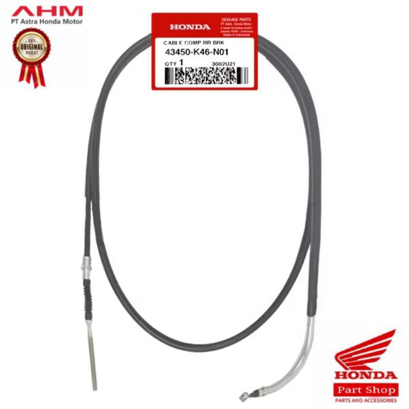 Jual 43450-K46-N01 Kabel Rem Belakang Vario 110 fi Beat Fi eSP Tipe Rem ...