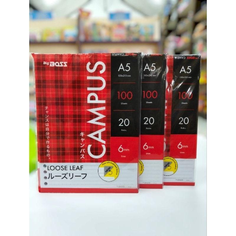 Jual Loose leaf Big Boss A5 , 20 Holes - Garis isi 100 Lembar | Shopee ...