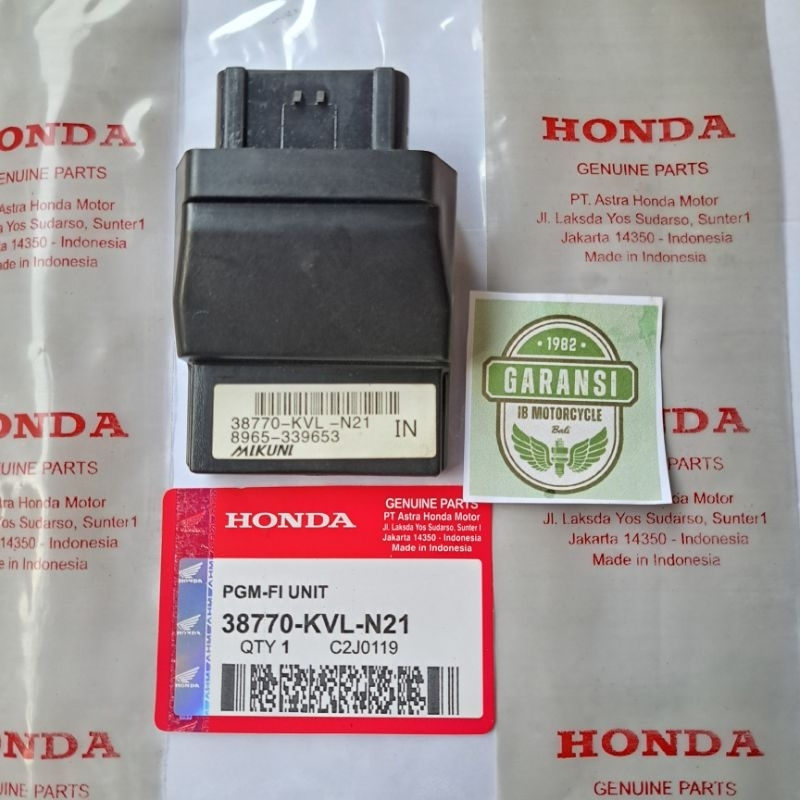 Jual ECU ECCU ENGINE CONTROL UNIT ECM CDI HONDA SUPRA X 125 FI 38770-KVL-N21 TERMURAH | Shopee ...