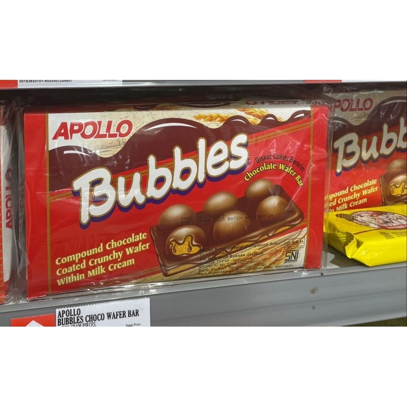 Jual Apollo Bubbles Choco Wafer Bar 384 Gr | Shopee Indonesia