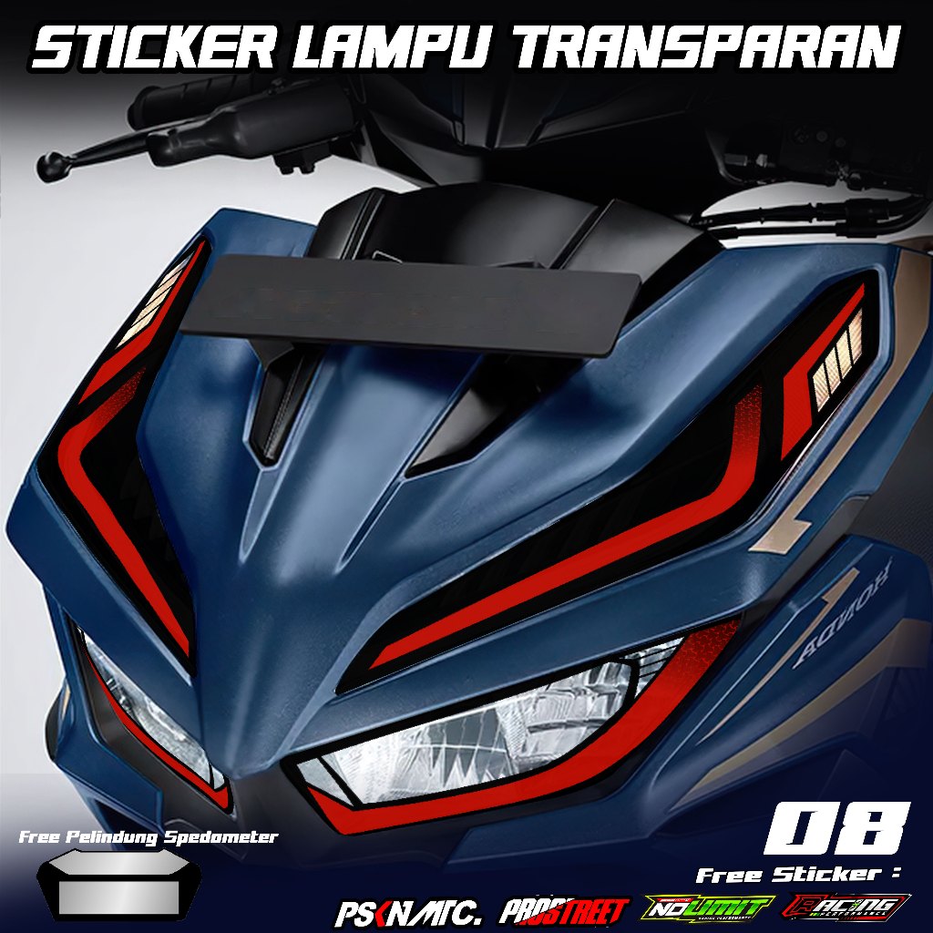Jual KODE 08 STICKER TRANSPARAN ALIS LAMPU MOTOR VARIO 125 TAHUN 2025 ...