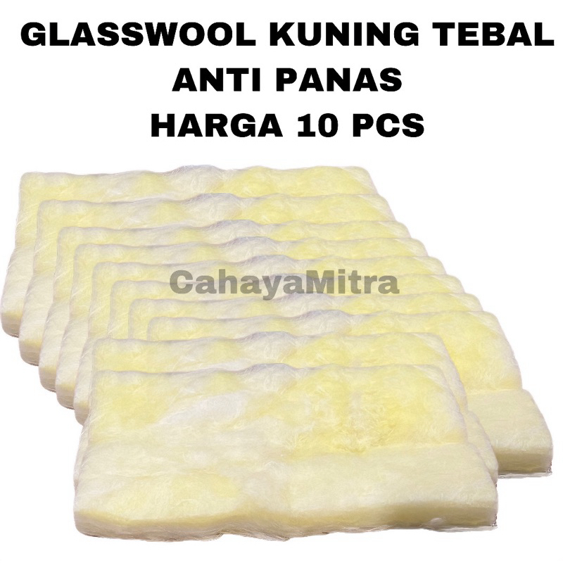 Jual GlassWool Kuning Lembaran Tebal Tahan Panas Harga 10 Pcs Knalpot ...