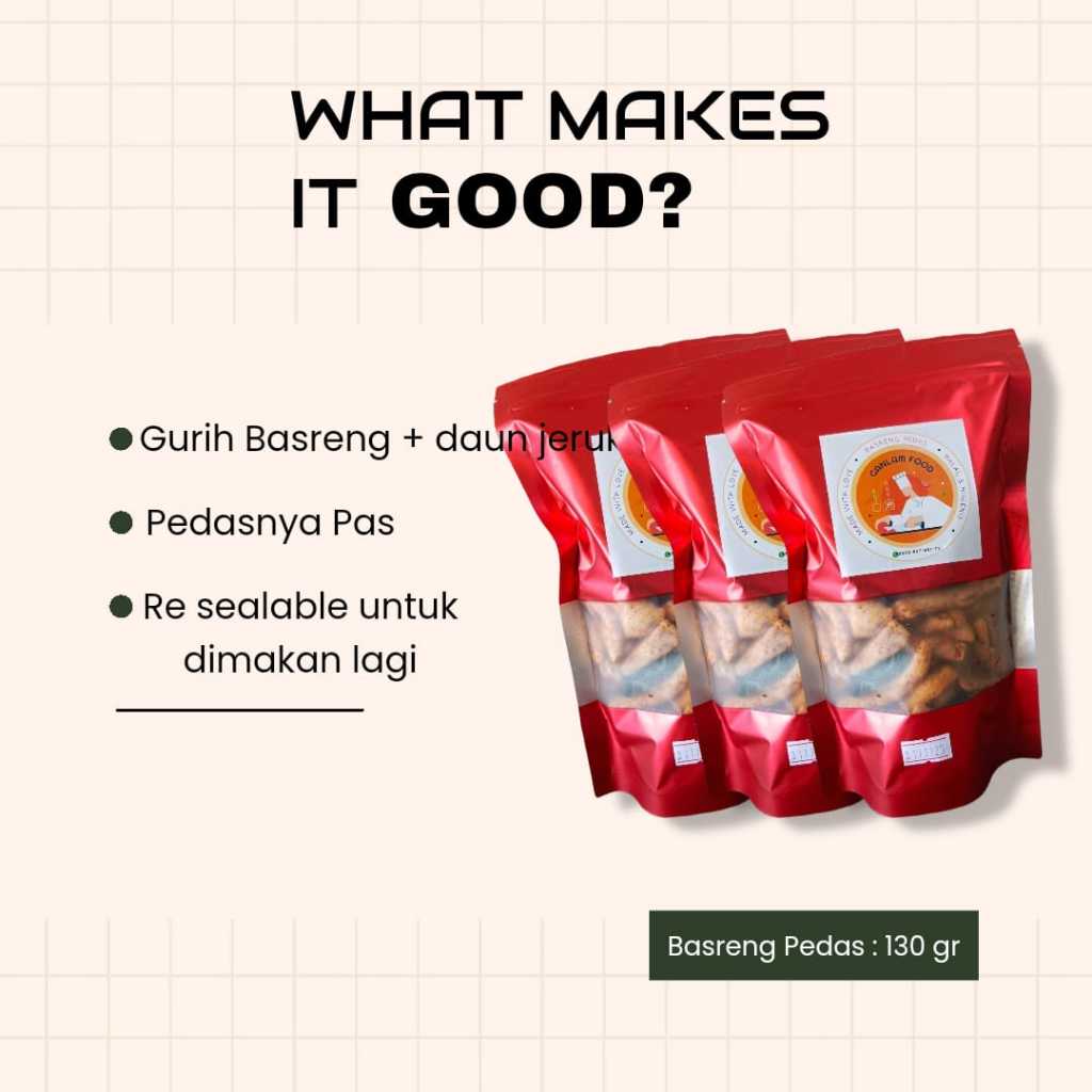 Jual Snack Basreng Pedas 130 gr | Shopee Indonesia
