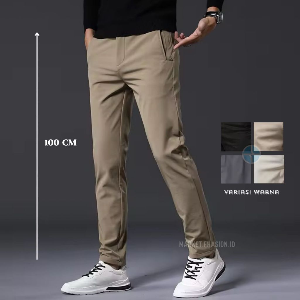 Jual CELANA PRIA CHINO Slim fit Panjang Kerja kantor Santai Liburan Cowok masa kini 27 - 38 ...