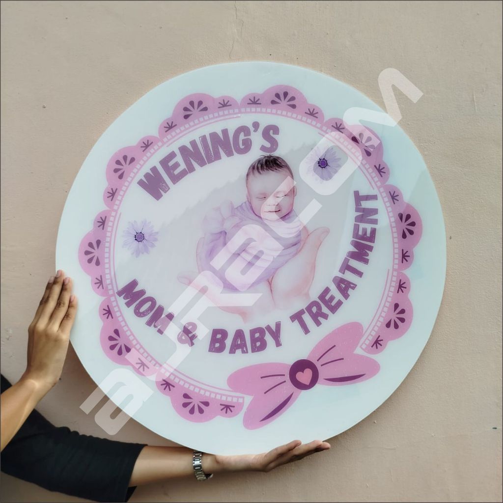 Jual Plang nama toko Bulat, nama ruangan, nama akrilik, Plang Logo ...