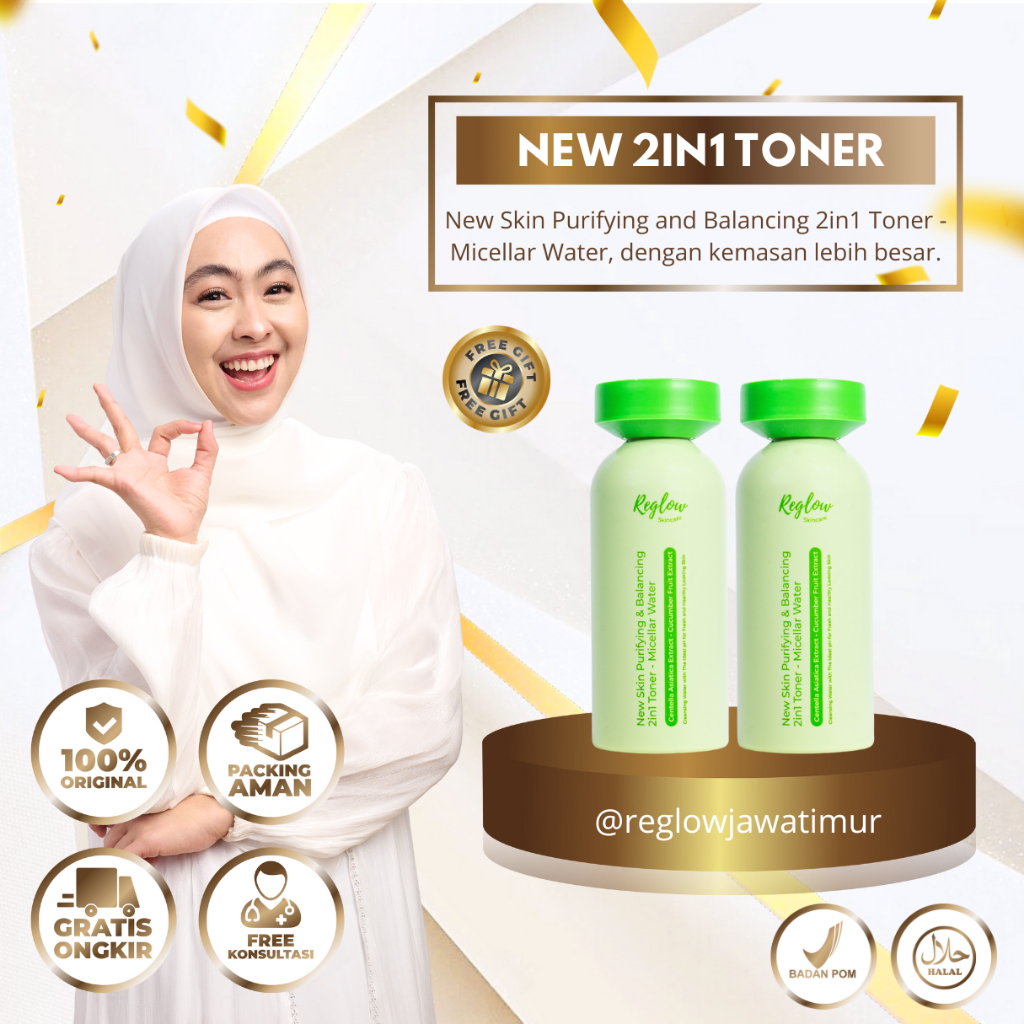 Jual REGLOW SKINCARE ORIGINAL DR SHINDY PUTRI NEW 2IN1 TONER & MICELLAR ...