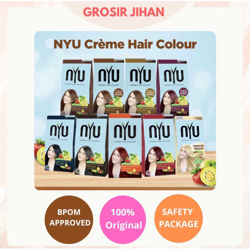 Jual NYU CREME HAIR COLOUR / Nyu cat rambut | Shopee Indonesia