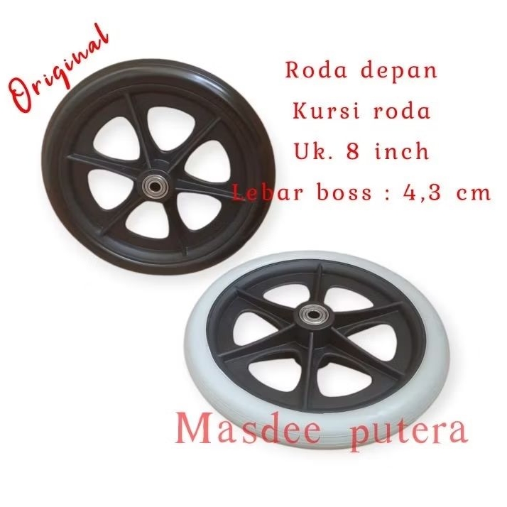 Jual Roda depan kursi roda uk 8 inch original,sparepart kursi roda ...