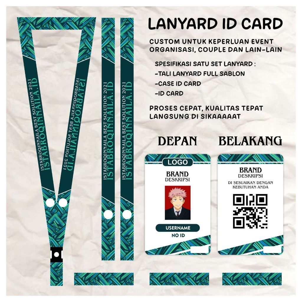 Jual LANYARD + ID CARD (1 SET) | Shopee Indonesia