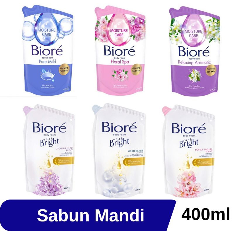 Jual BIORE SABUN MANDI CAIR 400ML | Shopee Indonesia