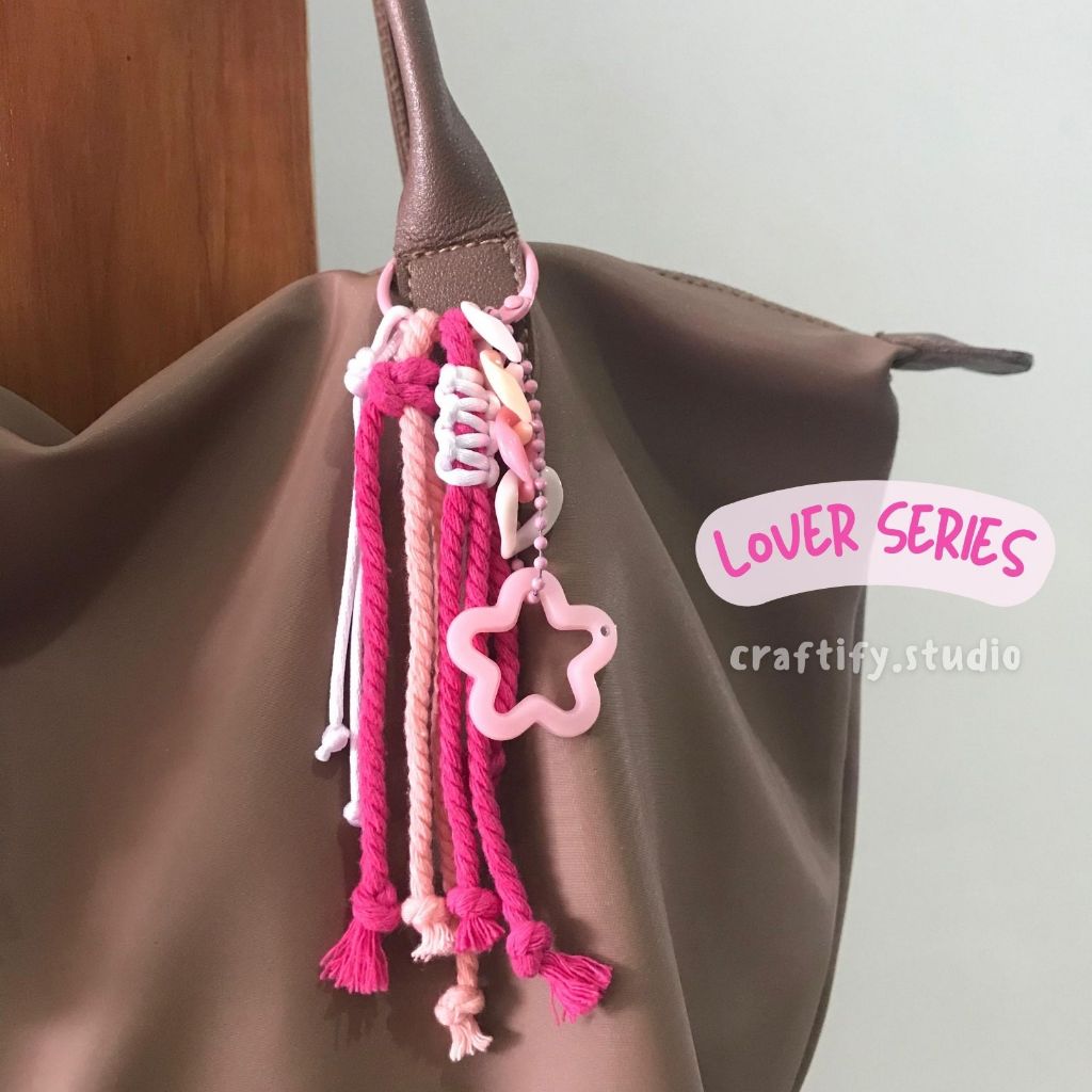 Jual [READY STOCK - Lover Series] Charm Bag / Bag Charm / Bagcharm Macrame | Gantungan Tas Tali ...