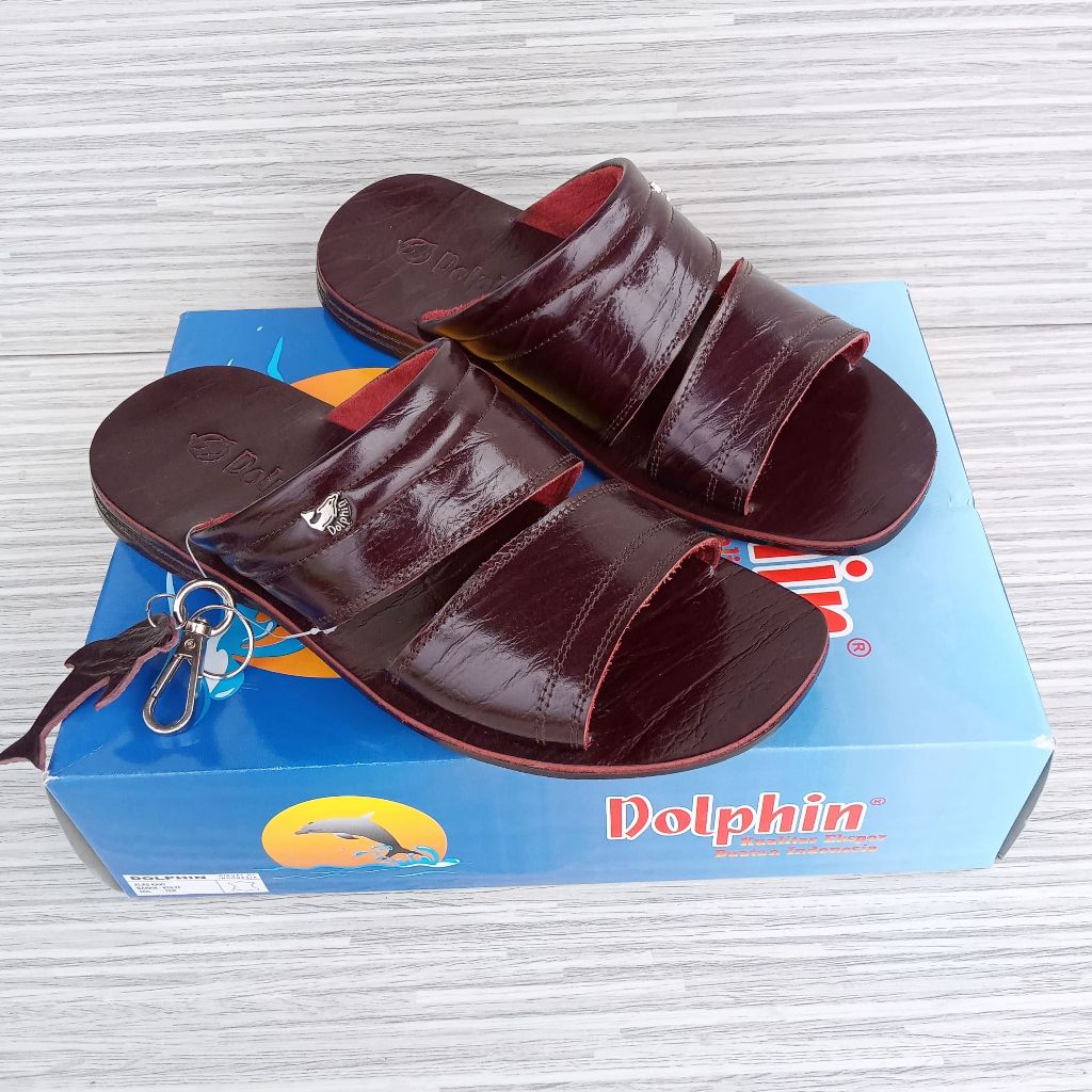 Jual Promo Dolphin Sandal Pria Kulit Asli "D-05" Classic Series Cocok ...