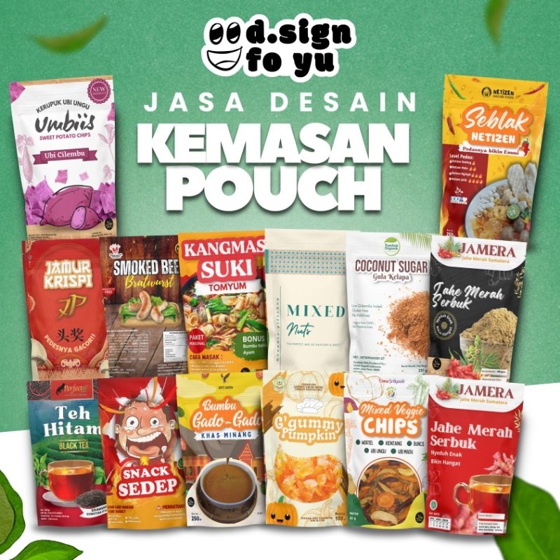 Jual [HARGA PROMO] JASA DESAIN DESIGN GRAFIS KEMASAN POUCH, DESAIN MENU ...