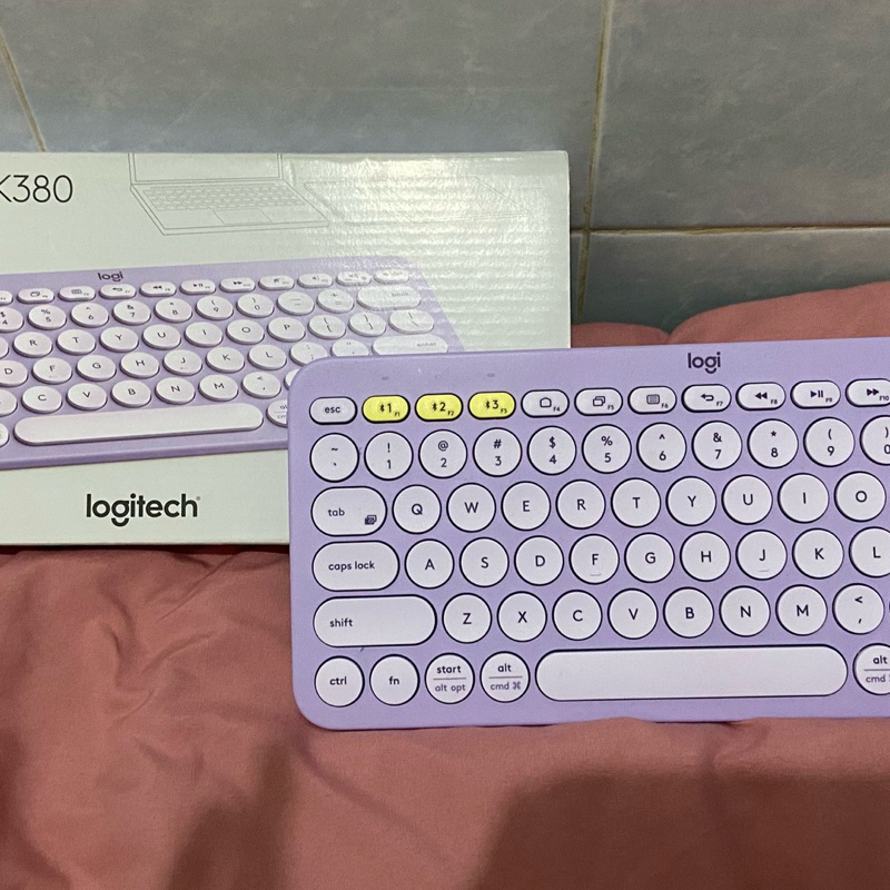Jual Logitech Keyboard K380 Wireless Bluetooth Multi Device - Lavender ...