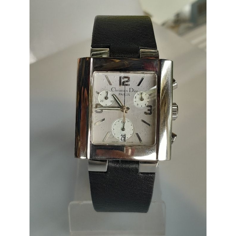 Jual jam Christian Dior Ladies D81-100 chrono date wristwatch silver ...