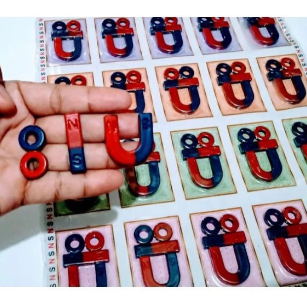 Jual Besi Berani Magnet Edukasi Kutub Utara Kutub Selatan Magnet batang ...