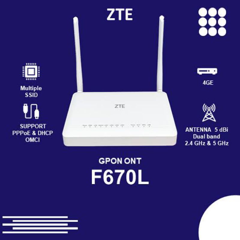 Jual ZTE Gpon Ont F670L 5G Port Biru | Shopee Indonesia