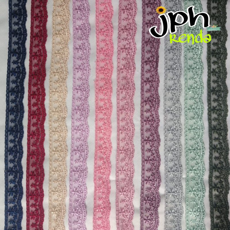 Jual Renda tile, renda tulle, renda bordir (per roll 15yard) | Shopee ...