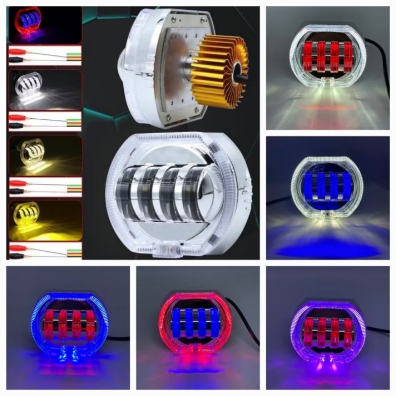 Jual Lampu tembak projector LED utama daymaker projie biled 4 lensa 4.5 ...