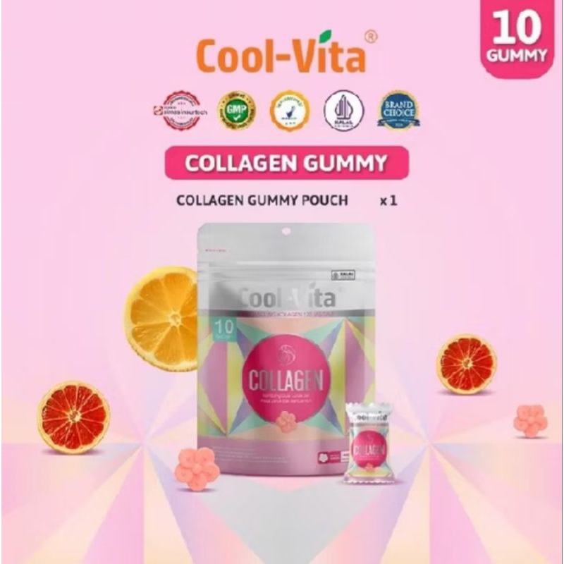 Jual COOLVITA COLLAGEN GUMMY Rasa Jeruk Bali dan lemon isi 10 PCS ...