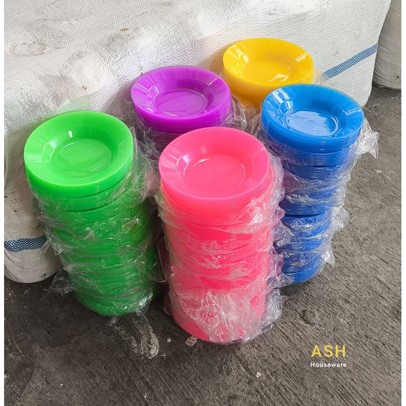 Jual (12pcs) (6pcs) Lepek Piring Plastik Tebal Kuat Piring 6" Lepek 6 ...