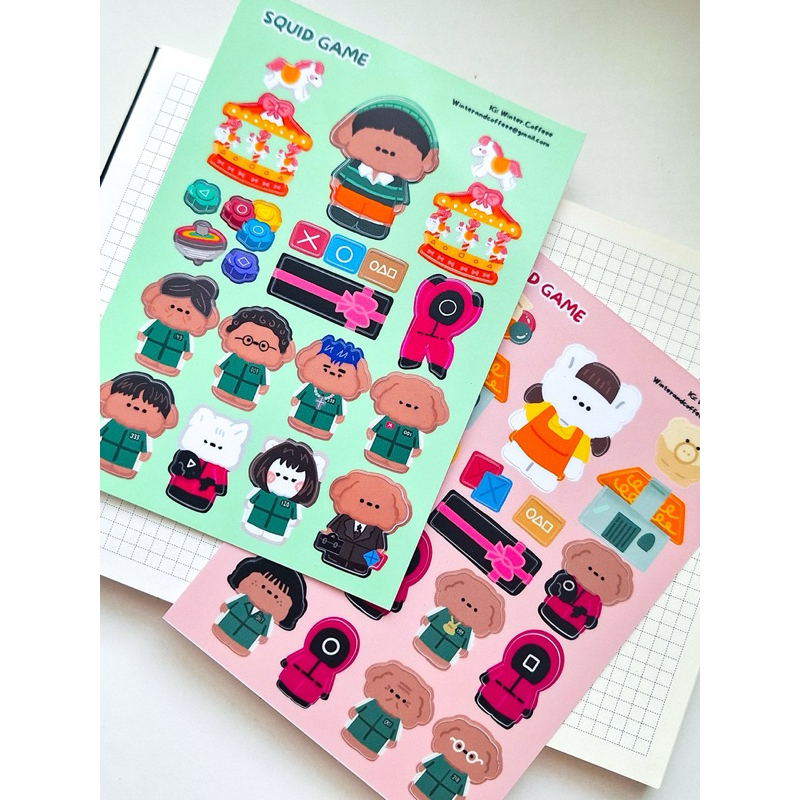 Jual SQU.ID GAME sticker sheet by winter coffeee | Shopee Indonesia