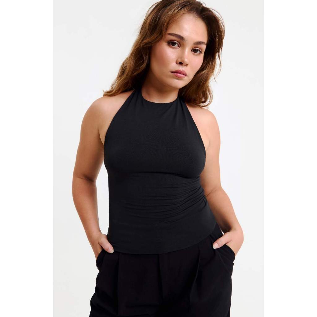 Jual ARUS Tie Knot Halter Top | Shopee Indonesia