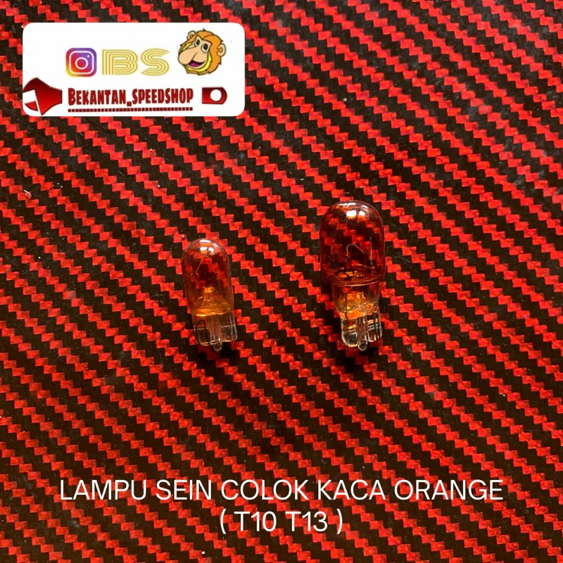 Jual LAMPU SEIN COLOK KACA ORANGE ( T10 T13 ) | Shopee Indonesia