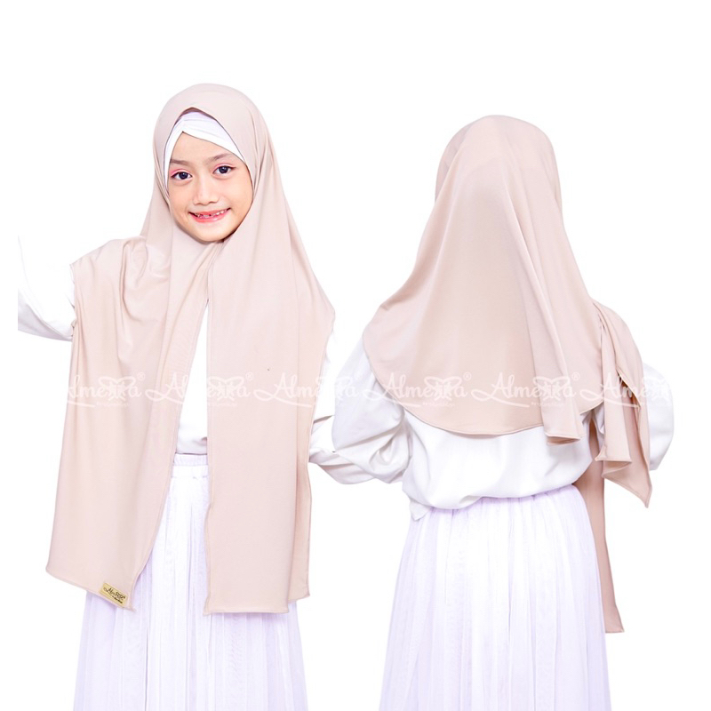 Jual 𝐀𝐥𝐦𝐞𝐫𝐫𝐚-Hijab Pashmina Instan Anak Oval Basic Premium | Pashmina ...