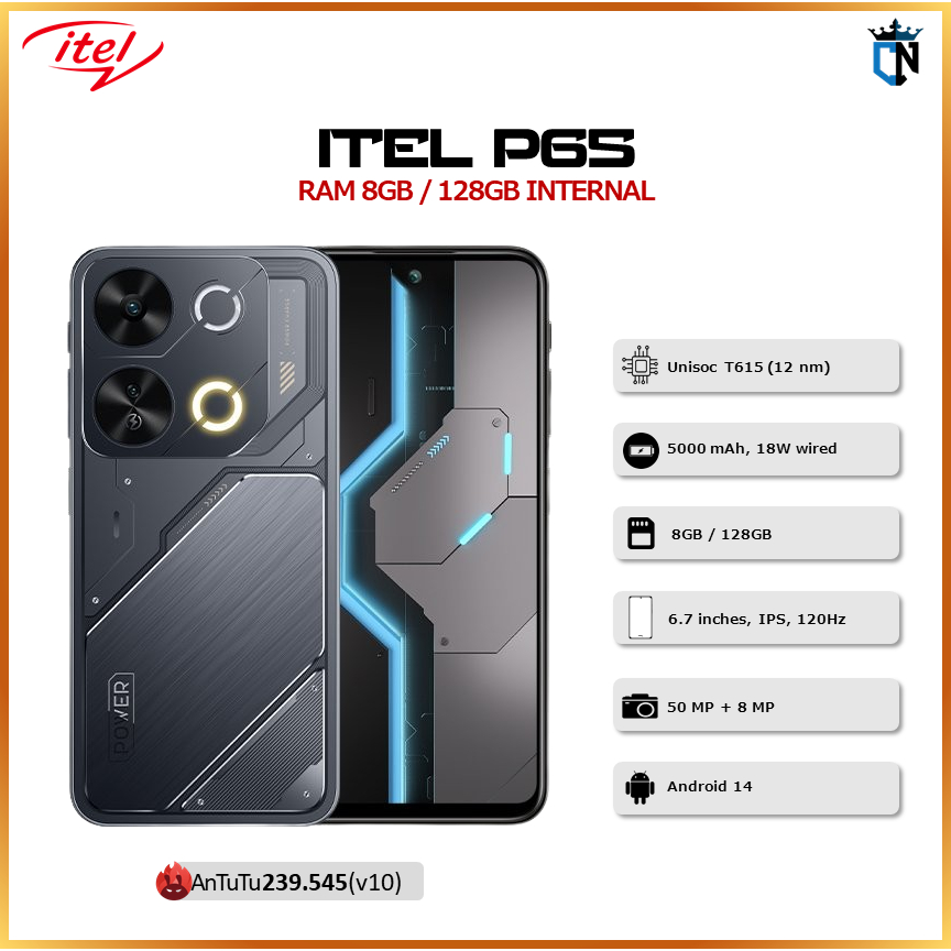 Jual ITEL P65 4G 8GB 128GB GARANSI RESMI | Shopee Indonesia