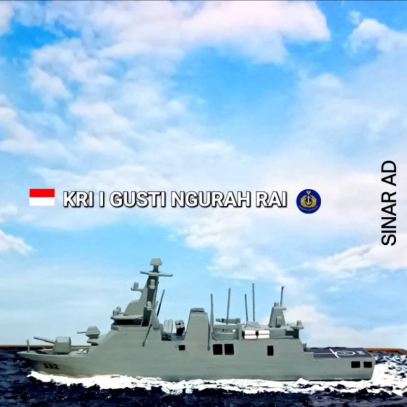 Jual Diecast Model Miniatur Kapal Perang KRI I Gusti Ngurah Rai Dengan ...