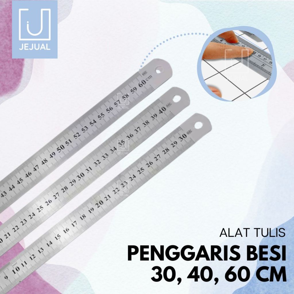 Jual PENGGARIS Besi 30 cm 40 cm 60 cm Stainless Steel Anti Karat | Shopee Indonesia
