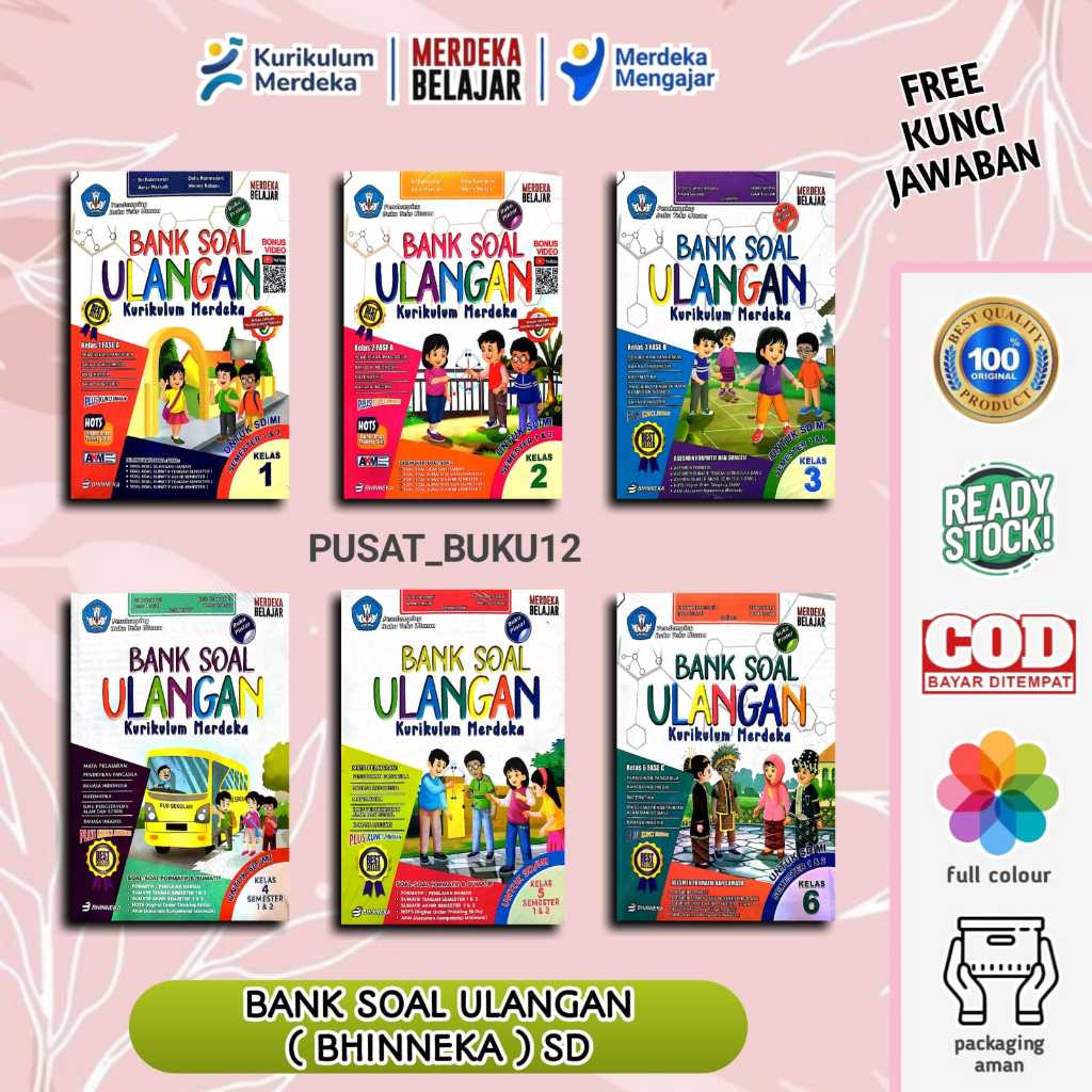 Jual Bank Soal ULANGAN Kelas 1,2,3,4,5,6 SD Kurikulum Merdeka - Bhinneka | Shopee Indonesia