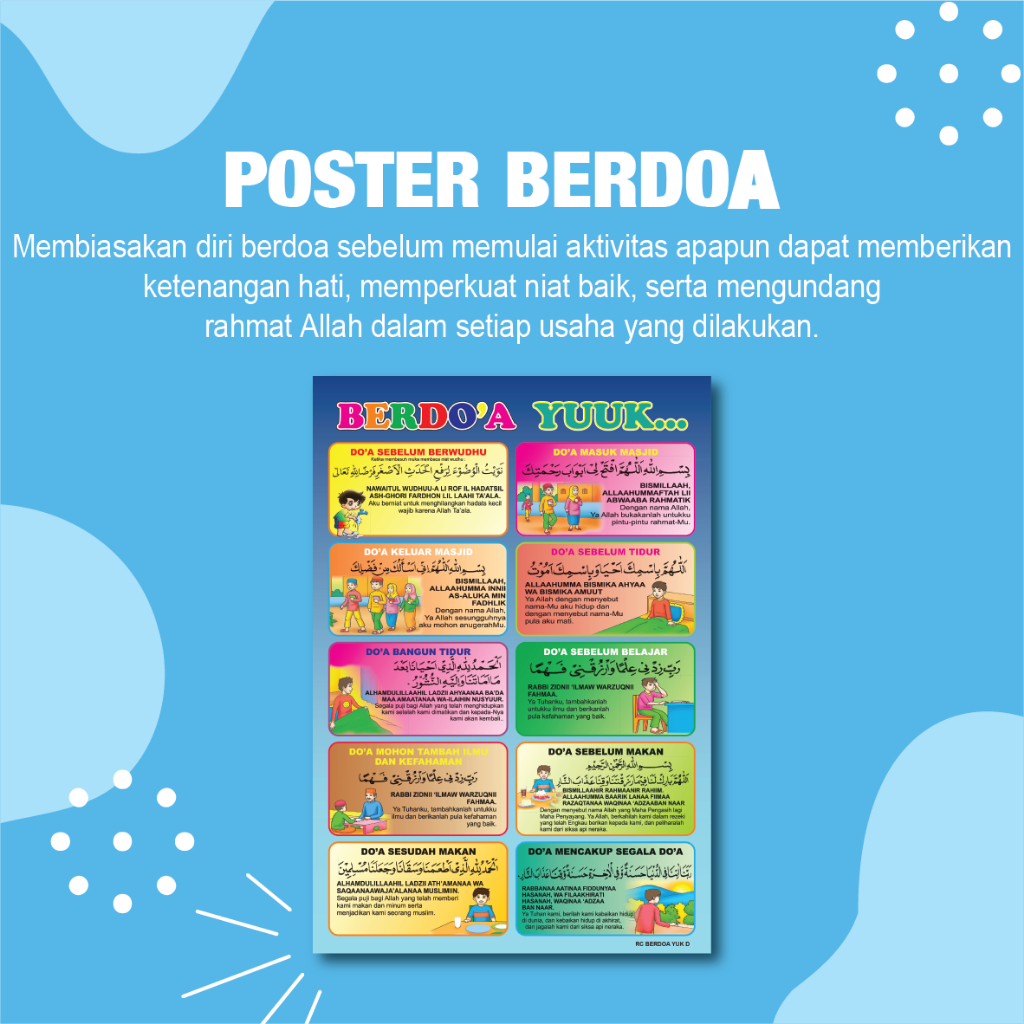 Jual Poster Edukasi Anak Berdoa 4 | Hiasan Dinding Ruangan Kelas ...
