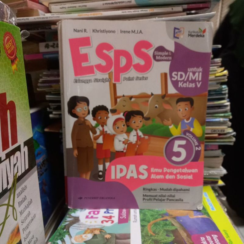 Jual ESPS IPAS ILMU PENGETAHUAN ALAM DAN SOSIAL UNTUK SD/MI KELAS 5 VOLUME 2 KURMER | Shopee ...