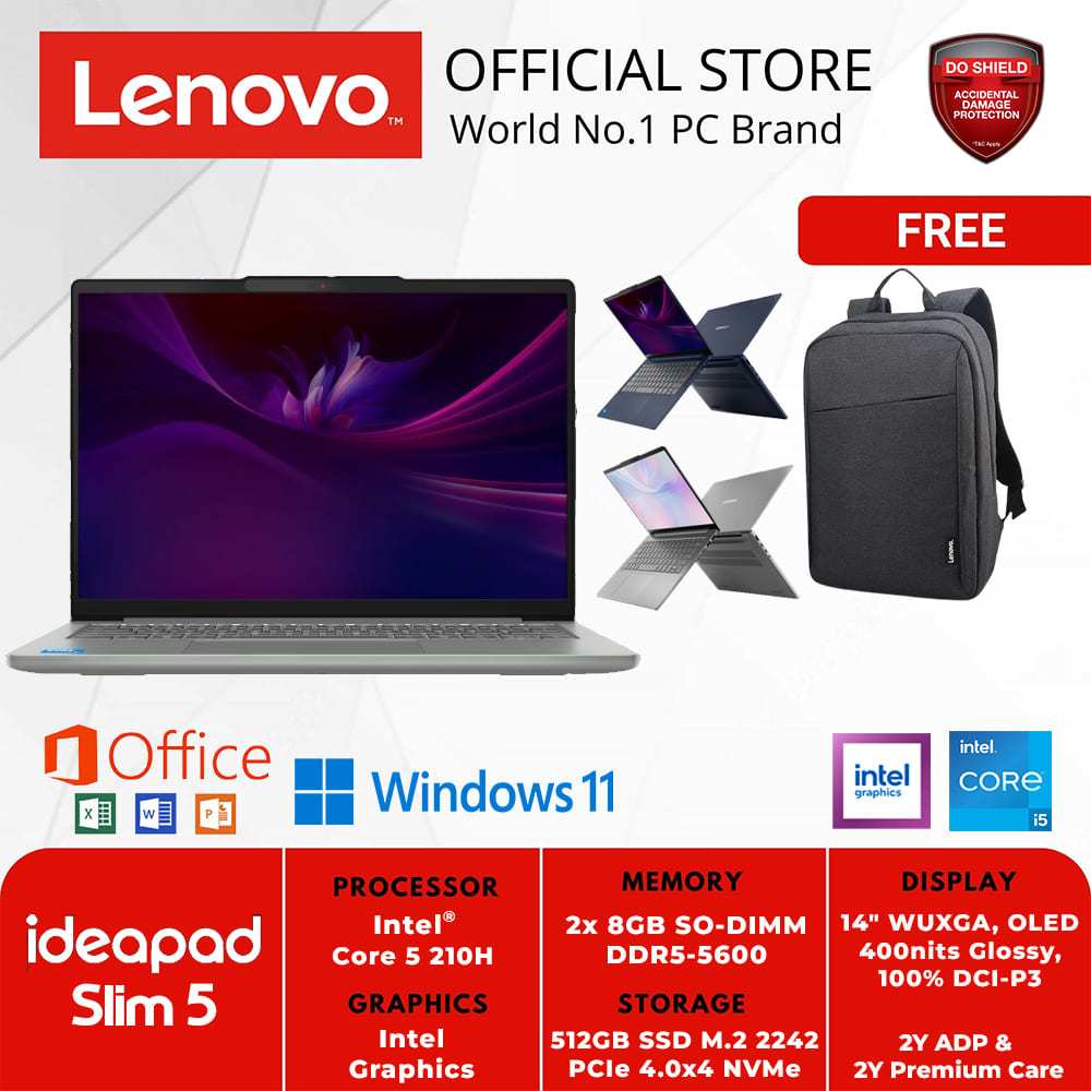 Jual LENOVO IDEAPAD SLIM 5 14IRH10R 03ID 06ID INTEL CORE 5 210H 16GB ...