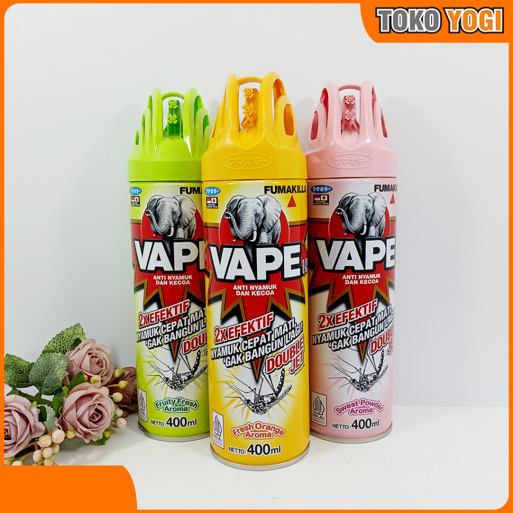 Jual VAPE SPRAY DOUBLE JET 400ml VARIAN || ANTI NYAMUK & KECOA SPRAY ...