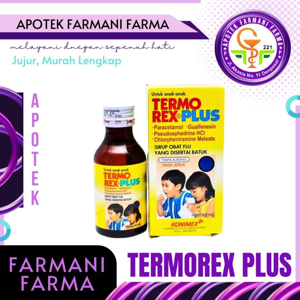 Jual TERMOREX PLUS SYR (KUNING) / 30 ML / 60 ML / OBAT PILEK HIDUNG ...