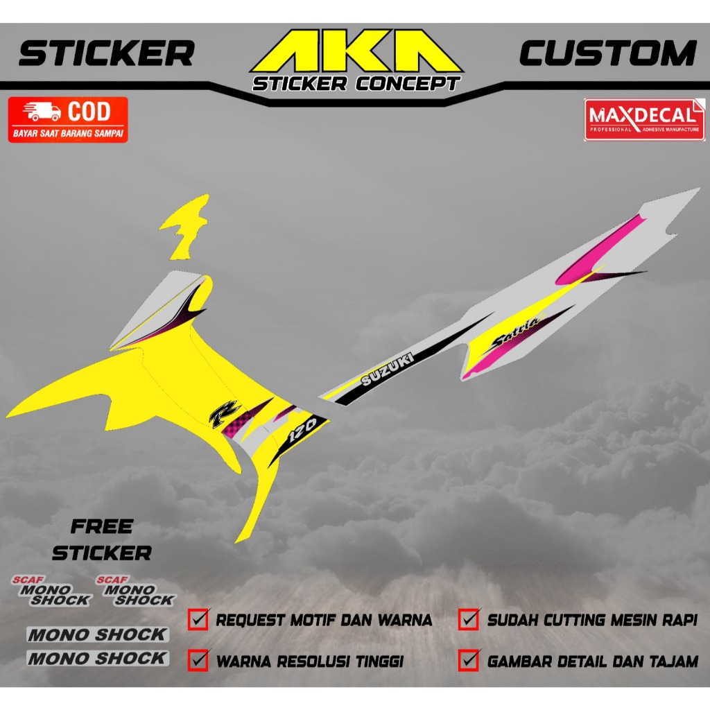 Jual Sticker striping Suzuki Satria R120 hiu (bisa request) | Shopee ...