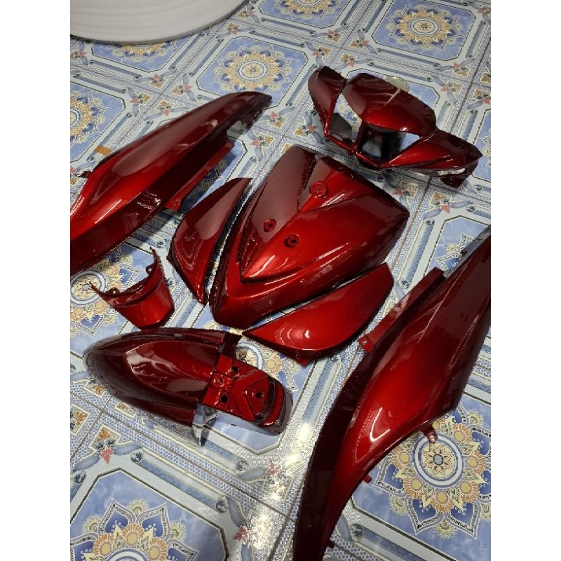 Jual cover full body halus yamaha mio j merah candy custom | Shopee ...