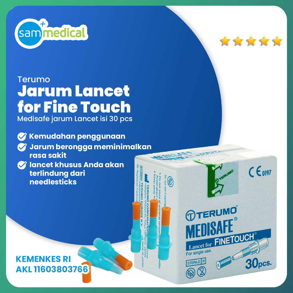 Jual Terumo Medisafe Lancet / Blood Lancet / Jarum Cek Gula @ 30 Lancet ...