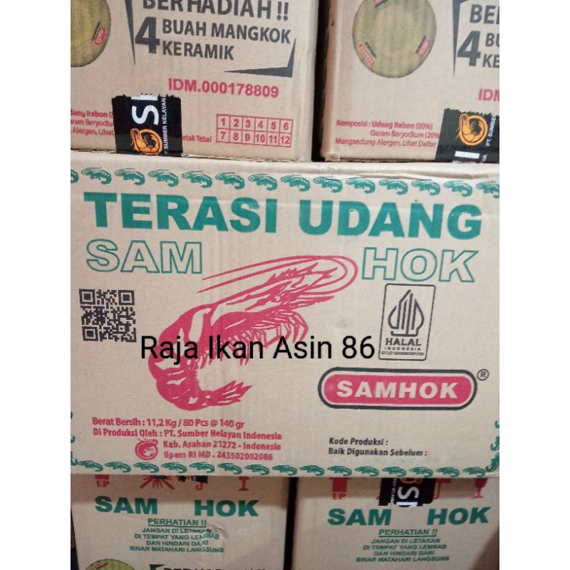 Jual Terasi Udang Asli Samhok Perdus / 1dus / 1 Dus isi 80pcs | Shopee ...