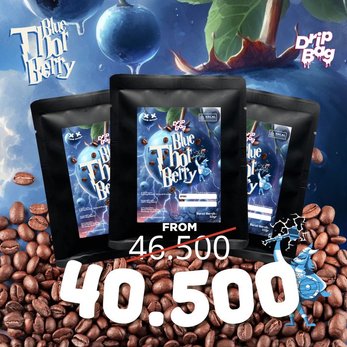Jual Blue Thor Berry (1 pcs / 3 pcs ) Drip Bag Coffee - ( kopi instant ...