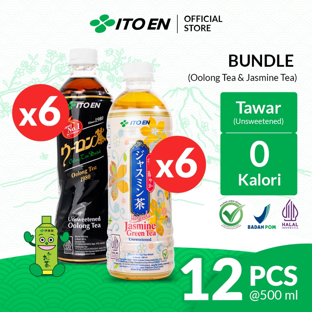 Jual ITO EN Paket Jasmine Tea 6 pcs & Oolong Tea 6 pcs - Bundle Mix Teh Hijau Jepang | Shopee ...