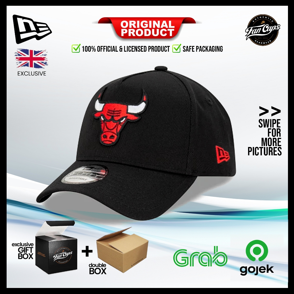 Jual [ORIGINAL] Chicago Bulls 9FORTY A-FRAME Black | Topi New Era ...