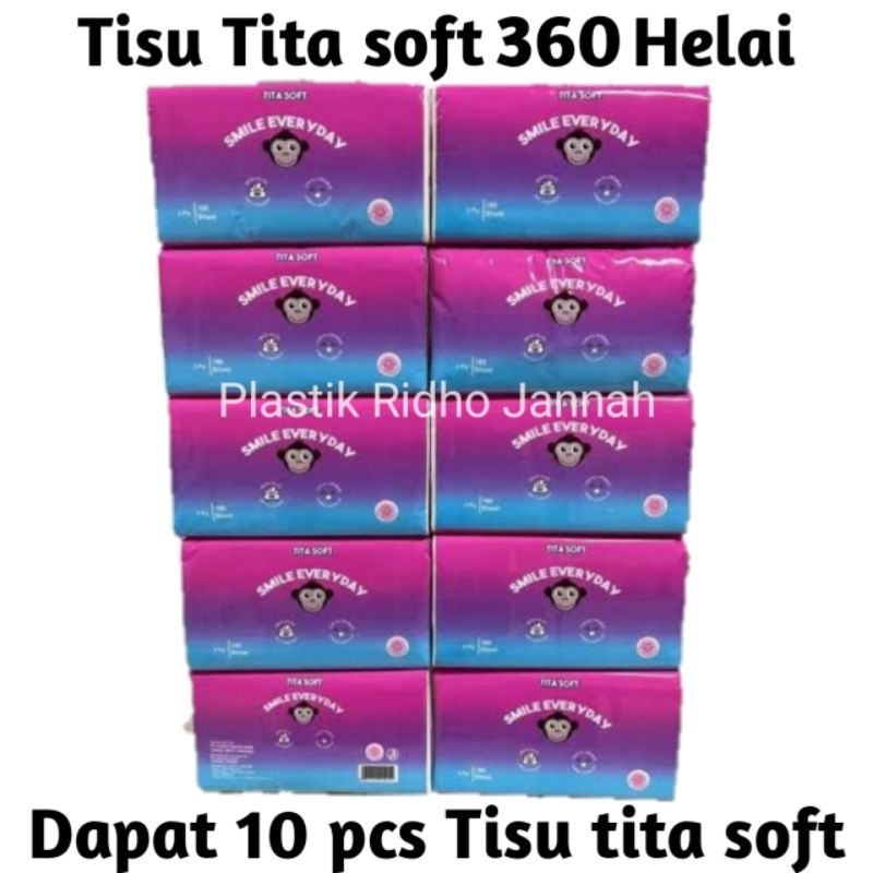 Jual Promo Tisu murah Tita soft 360 sheet (10 pcs) | Shopee Indonesia