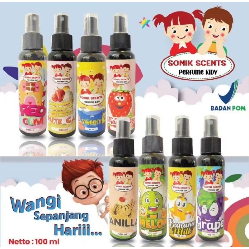 Jual Parfum KIDY Parfume spray anak 100ml/parfume anak aroma buah segar ...
