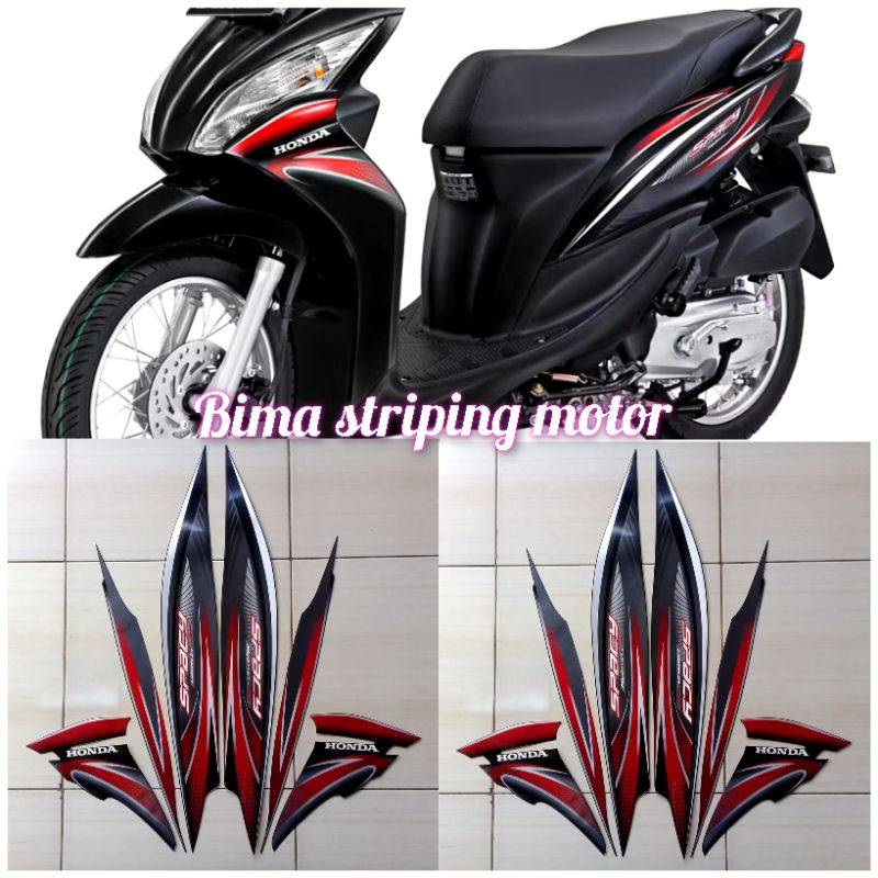 Jual STIKER STRIPING LIS LES BODY MOTOR FULL SET HONDA SPACY 2011 2012 ...