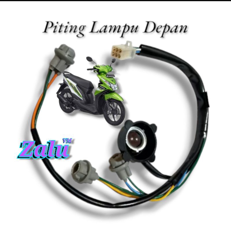 Jual KABEL PITING LAMPU DEPAN HONDA BEAT FI STATER KASAR KABEL DC LAMPU ...
