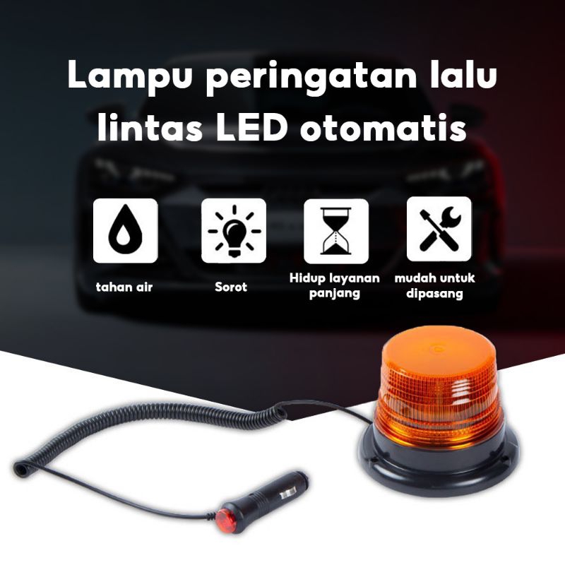 Jual LAMPU EMERGENCY ROTARY LED BLITZ FLASH 12V/24V | Shopee Indonesia